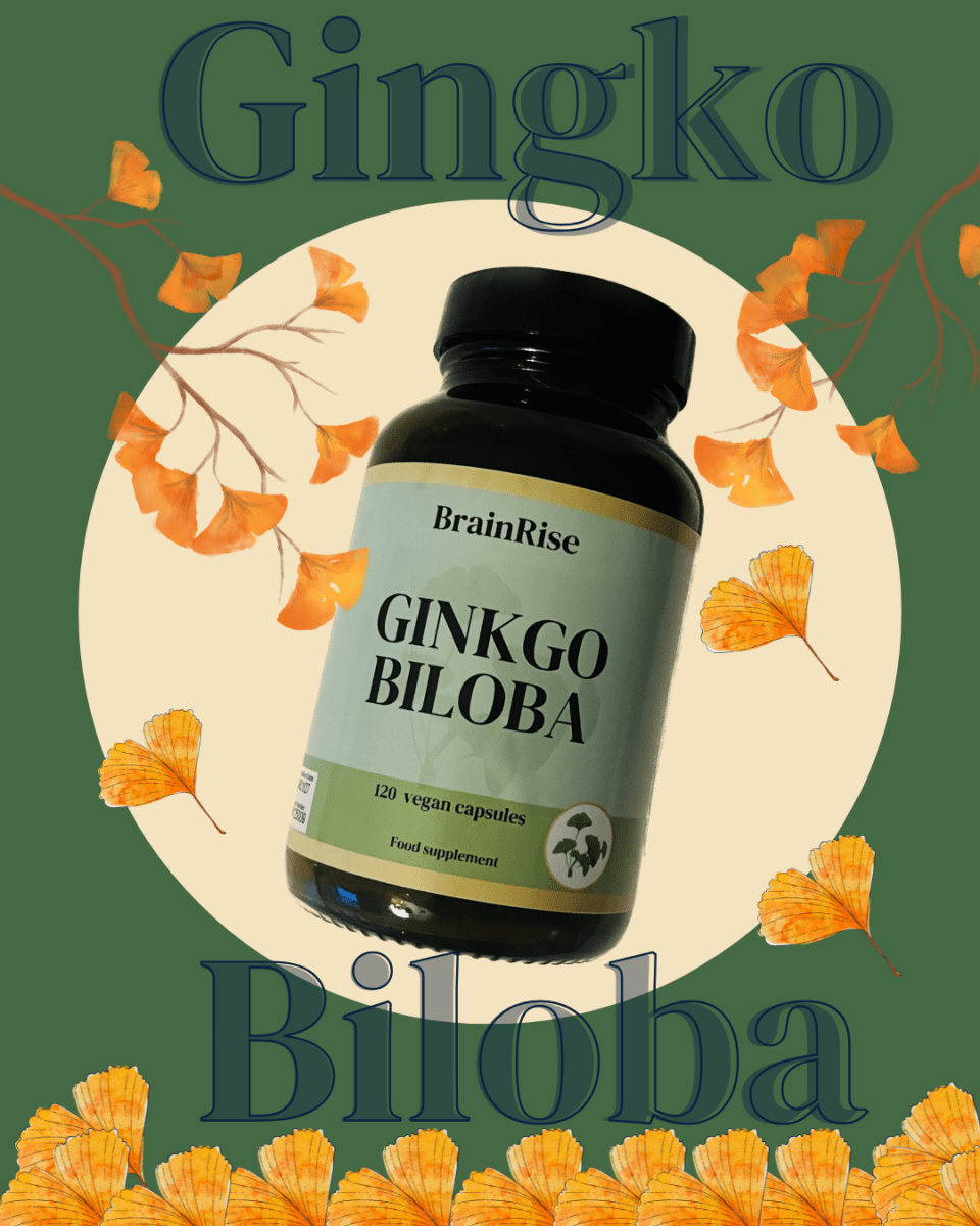 Brainrise Gingko Biloba supplement - 120 capsules for brain health